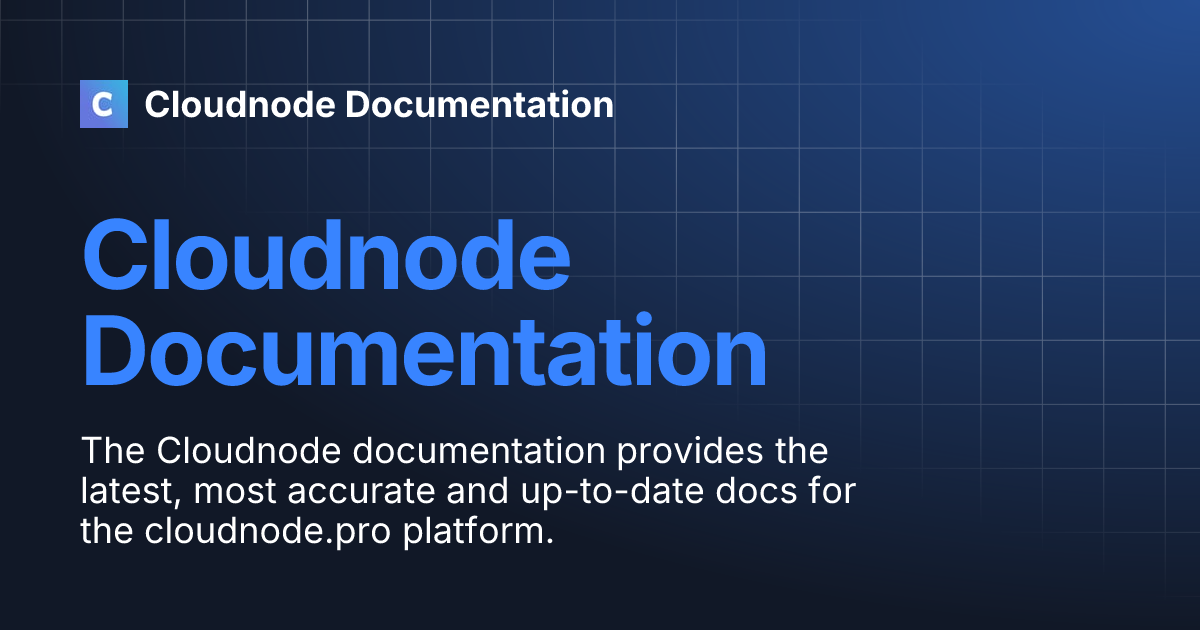 Cloudnode Documentation